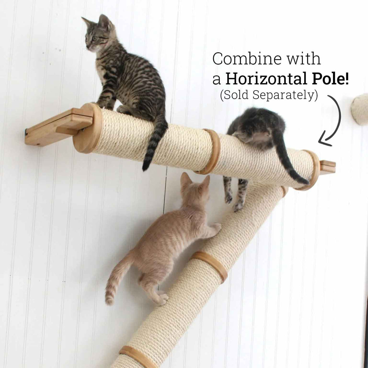 Slanted Cat Scratcher Post Cat Climber | Catastrophic Creations
