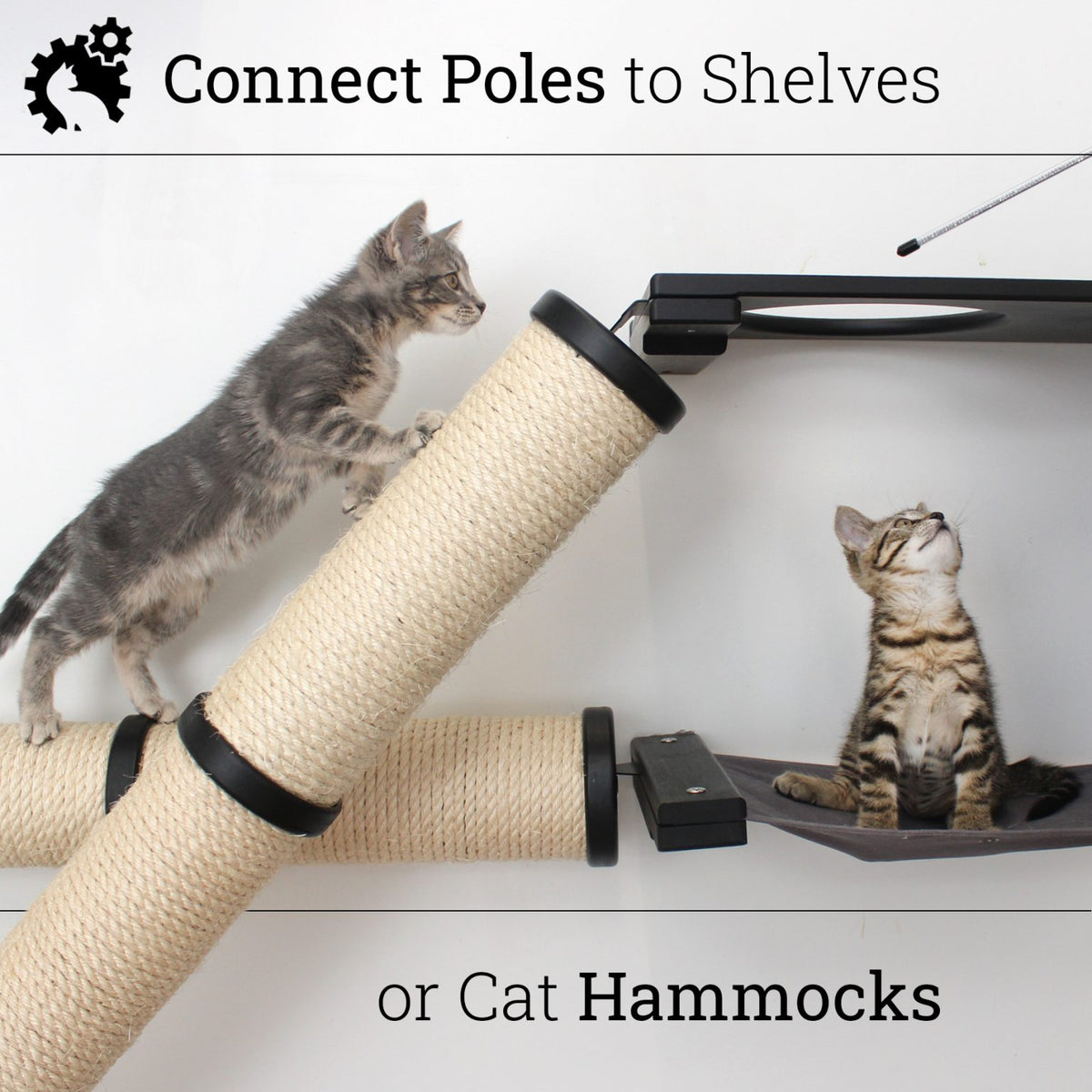 Slanted Cat Scratcher Post Cat Climber | Catastrophic Creations