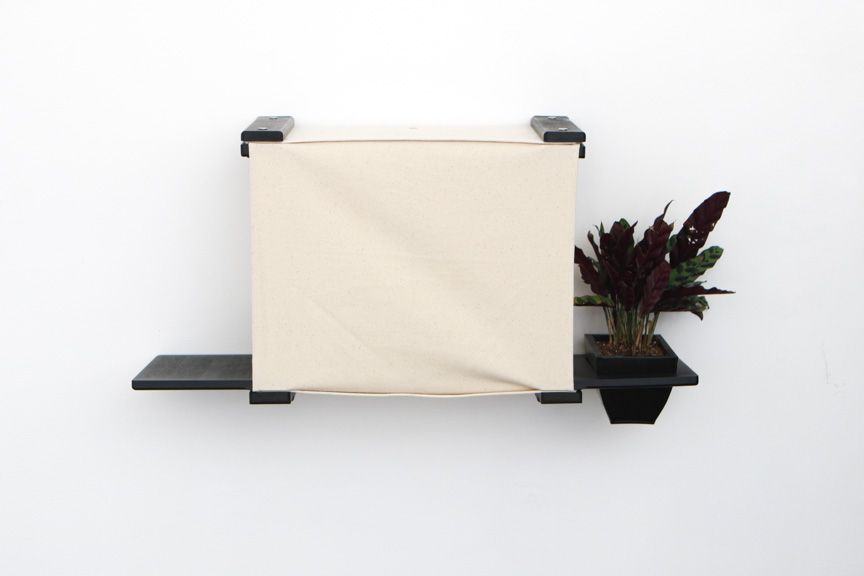 Deluxe Cat Cubby with Elevated Feeder or Indoor Cat Garden Shelf