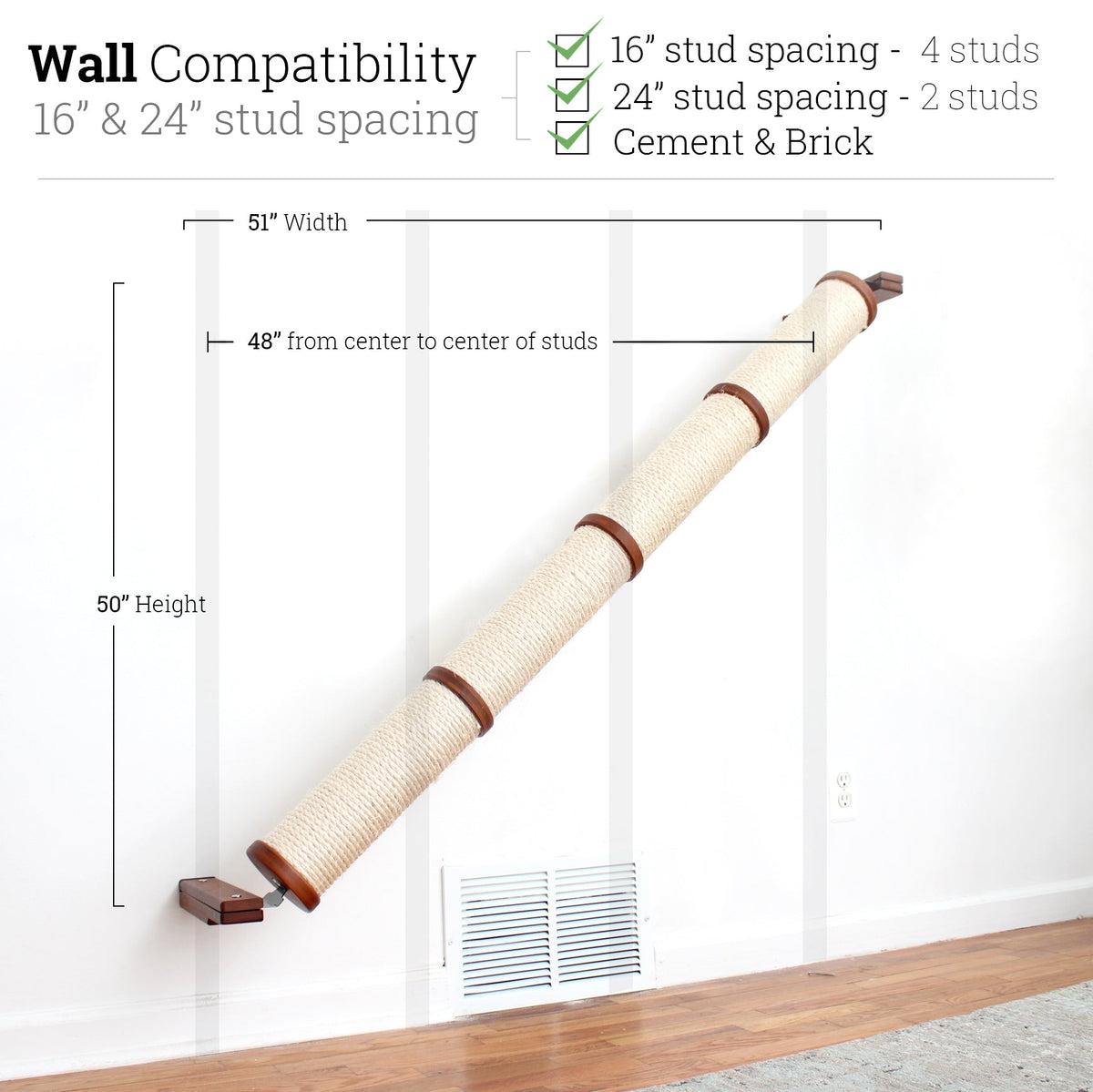 Slanted Cat Scratcher Post Cat Climber | Catastrophic Creations